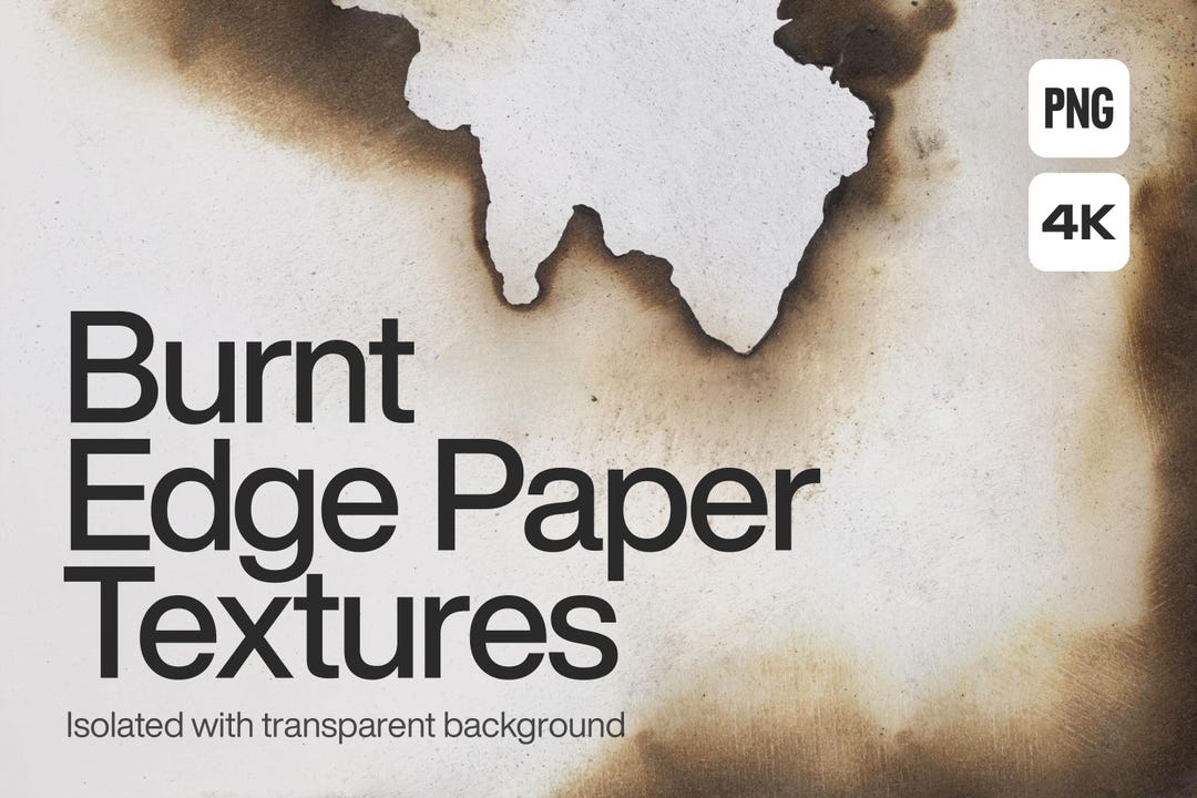 100 Handmade Photoshop Burnt Edge Paper Textures (PNG Bundle) - Etsy
