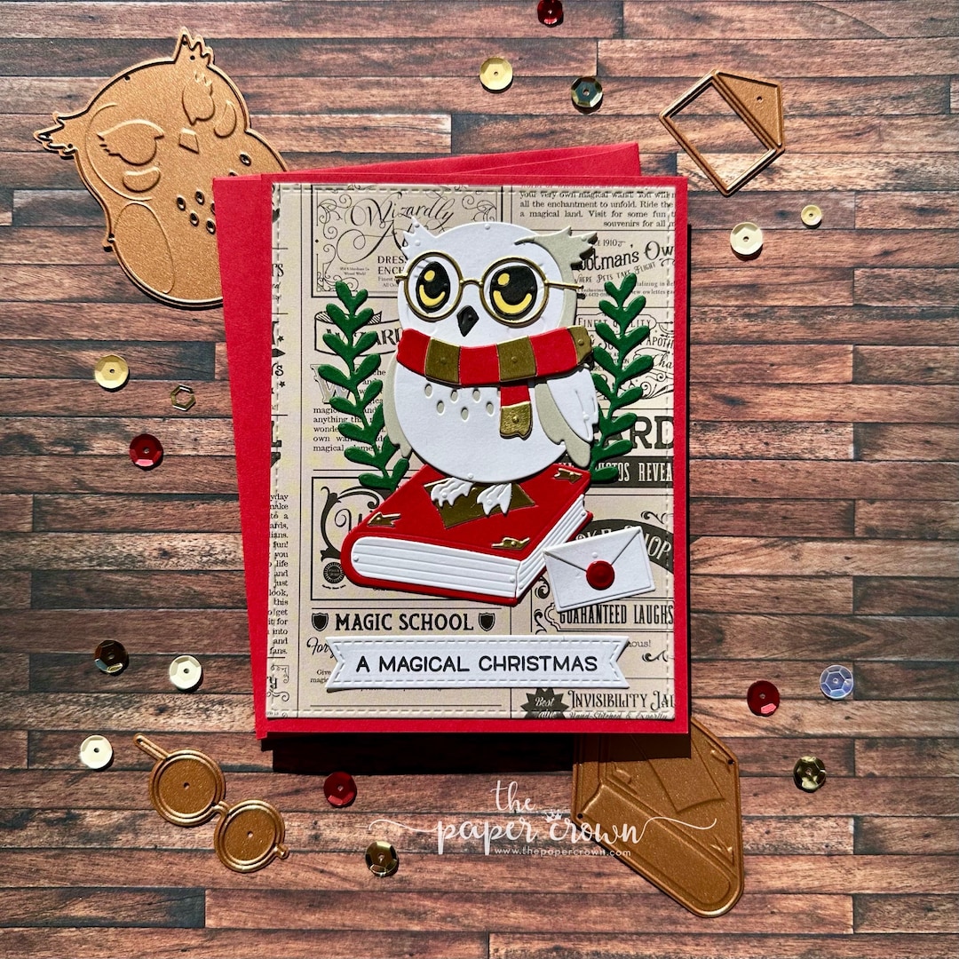 Harry Potter Hedwig Owl Inspired Holiday Card - Etsy