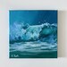 Emerald Wave Acrylic Painting, Realistic Ocean Art (10x10') - Etsy