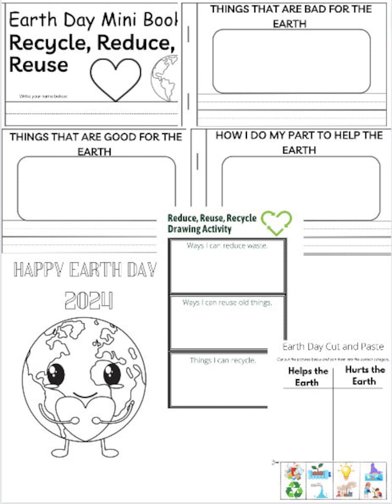 Earth Day Activity Packet - Etsy