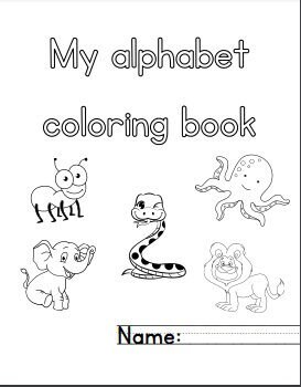 Downloadable Abc's Animal Coloring Book for Preschool/kindergarten - Etsy
