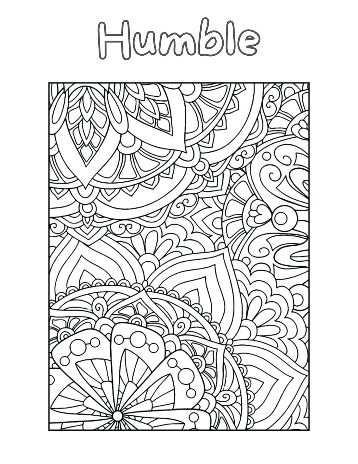 42 Mandala Coloring Page, 8.5x11, Instant Download PDF, Printable ...