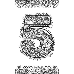 Number Coloring Book 1 Mandala Motifs for Adults | Stress-relief | Page ...