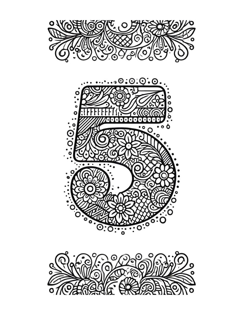Number Coloring Book 1 Mandala Motifs for Adults | Stress-relief | Page ...