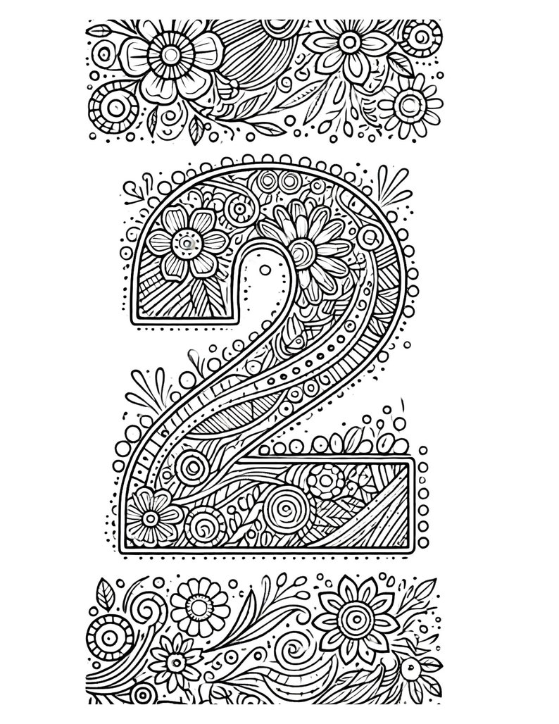 Number Coloring Book 1 Mandala Motifs for Adults | Stress-relief | Page ...