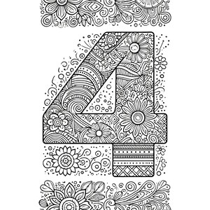 Number Coloring Book 1 Mandala Motifs for Adults | Stress-relief | Page ...