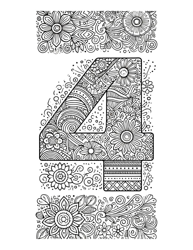 Number Coloring Book 1 Mandala Motifs for Adults | Stress-relief | Page ...