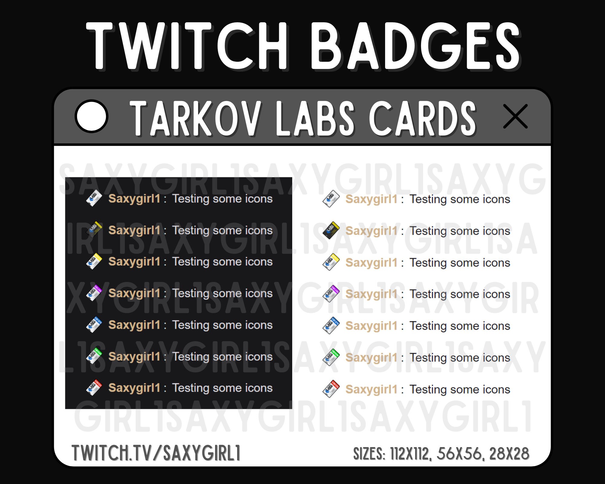 Escape From Tarkov Labs Keycards Bits/subs Badges | Set of 7 High ...