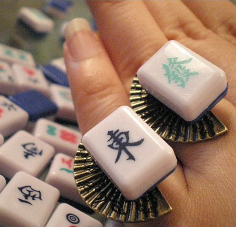 Kitschy Mahjong Ring Oriental LUCKY Gambling Cute Game Ring - Etsy