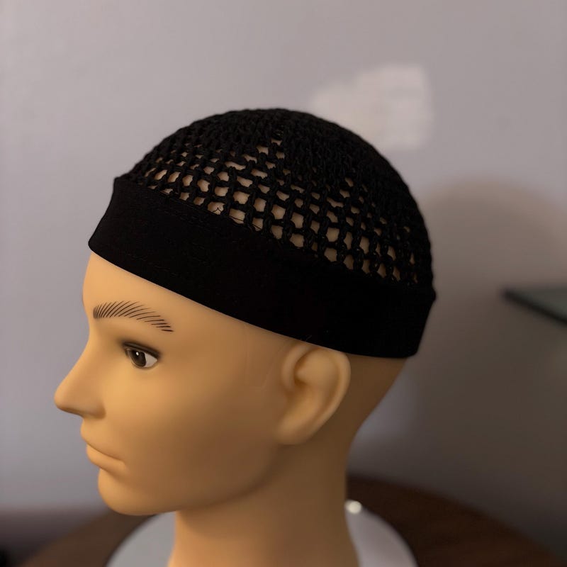 Knitted Muslim Hat Black - Etsy