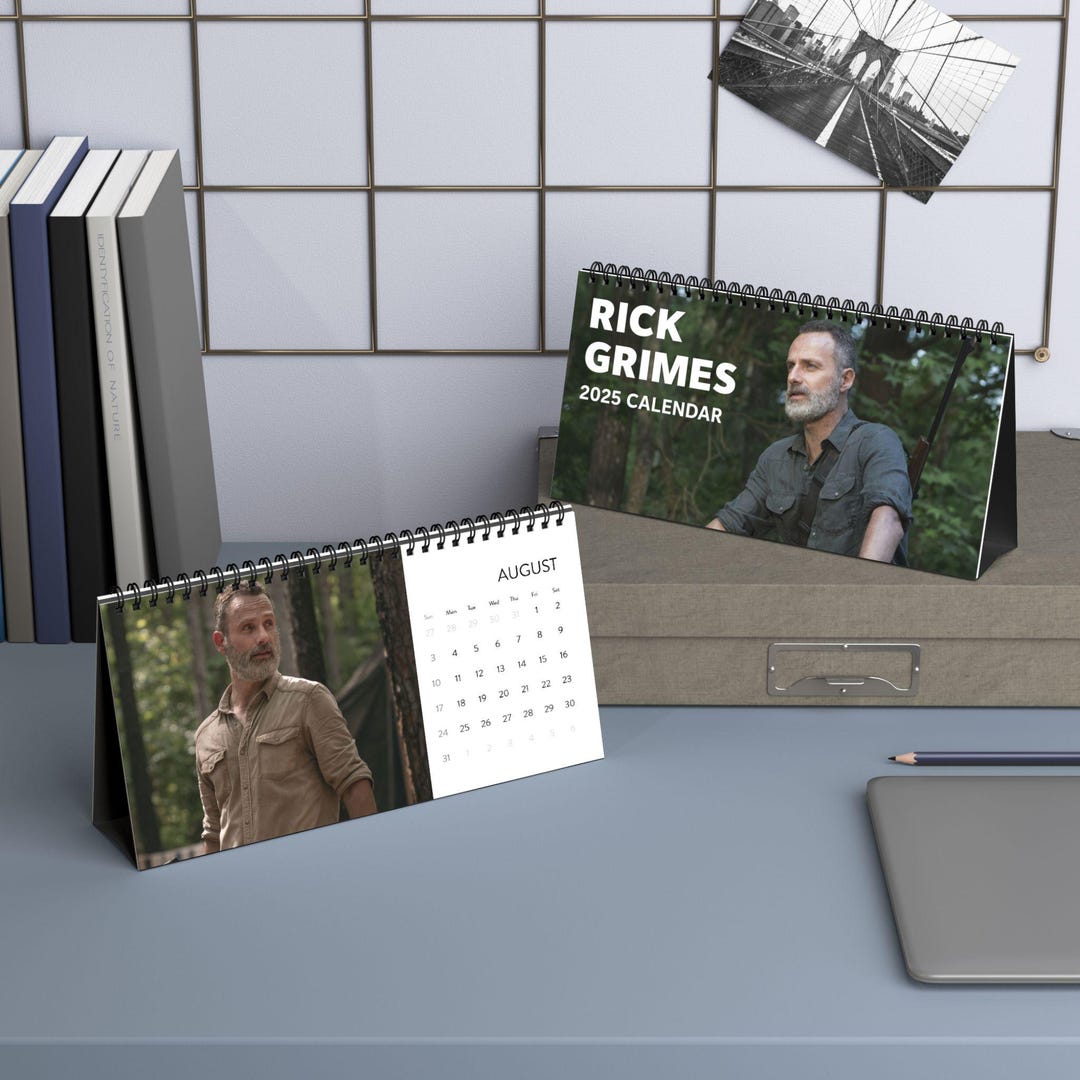 Rick Grimes Desktop Calendar 2025 Grid, Rick Grimes Calendar, Rick ...