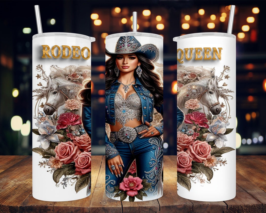 Beautiful Latina Cowgirl/ Rodeo Queen 20oz Skinny Straight Tumbler Wrap ...