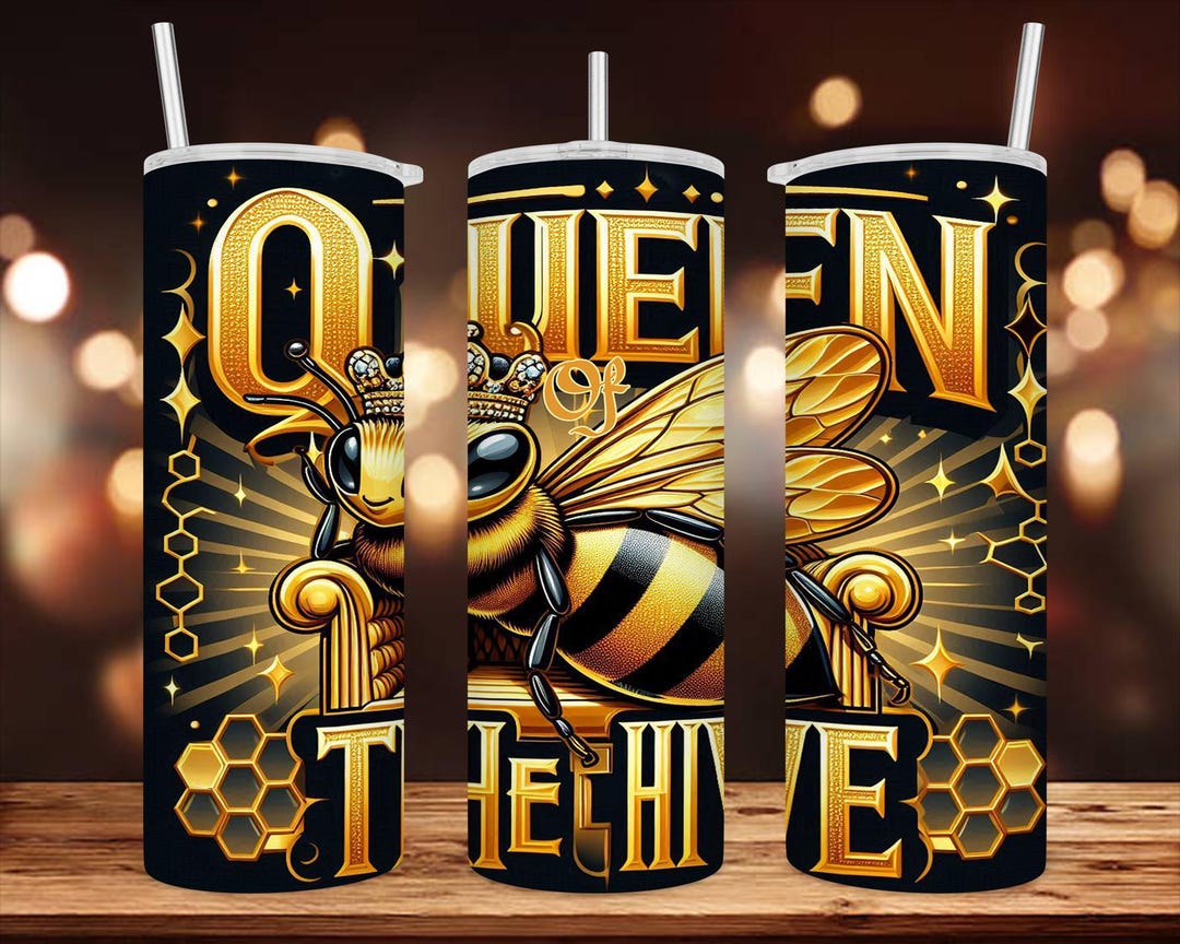 Queen Been | Queen of the Hive | 20 Oz Skinny Straight Tumbler Wrap ...
