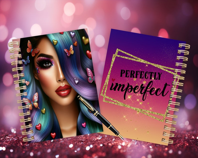 Colorful Latina Girl With Metallic Hair Printable Planner Cover Journal ...