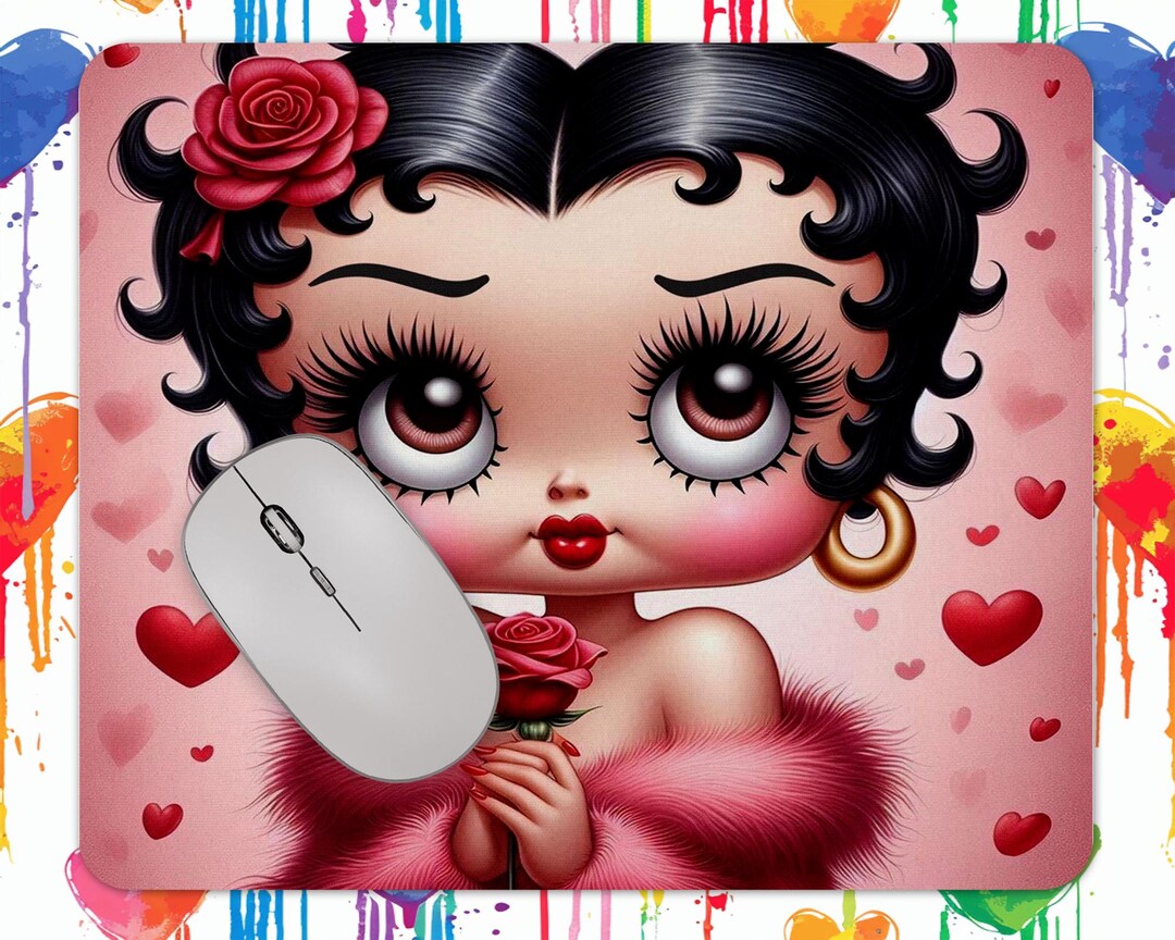 Cute Boop Girl | Cute Mousepad PNG Design | Mousepad Sublimation Design ...
