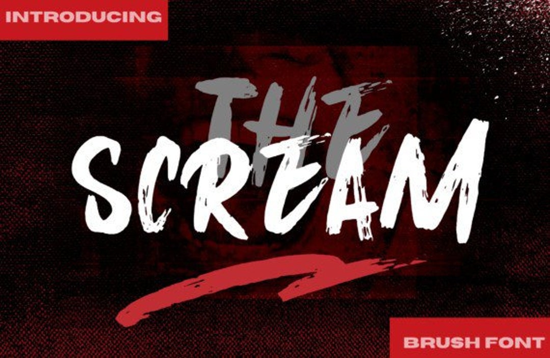 The Scream Font, Display Font, Cricut Font, Casual Font, Modern Font ...