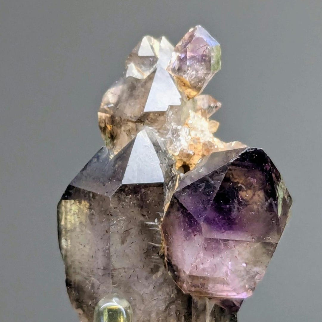 Gemmy Linked Smoky Amethyst Doubly Terminated Crystals, Sweet Deep ...