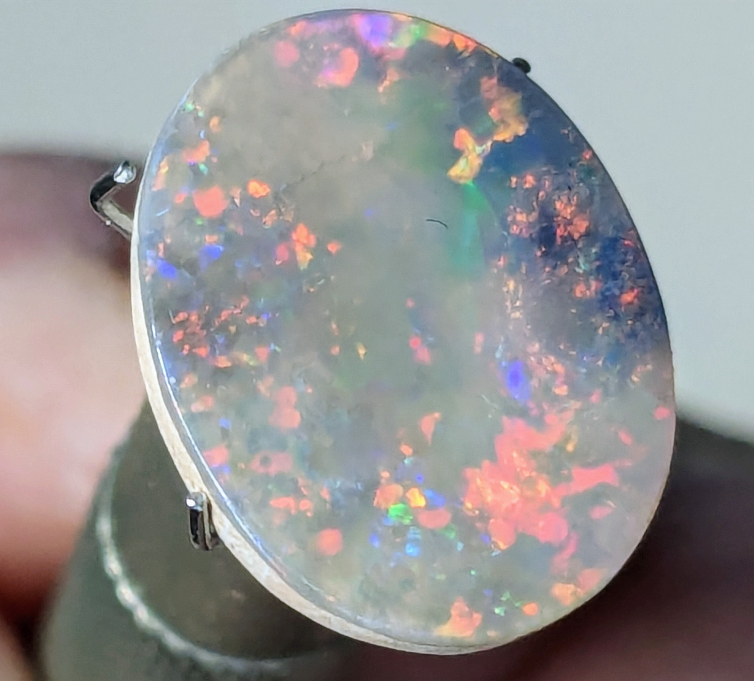 Lightning Ridge Opal With Nebula Like Colour Play, Solid Ready to Set ...