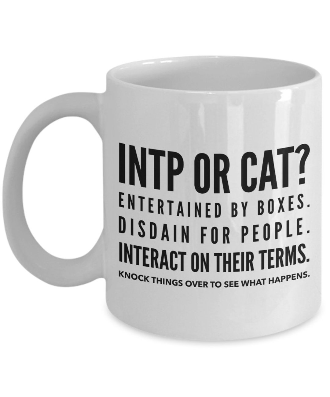 INTP or Cat? Mug / Funny Coffee Mug / INTP Myers Briggs Personality ...