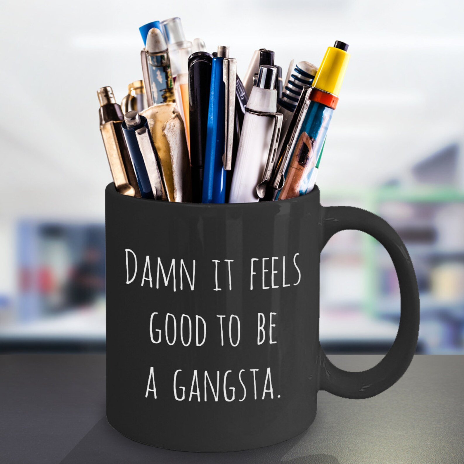Damn It Feels Good to Be a Gangsta Funny Coffee Mug / Gangster Rap Mug ...