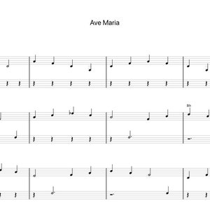 Ave Maria by Schubert Sheet Music - Digital Download, Easy Printable ...