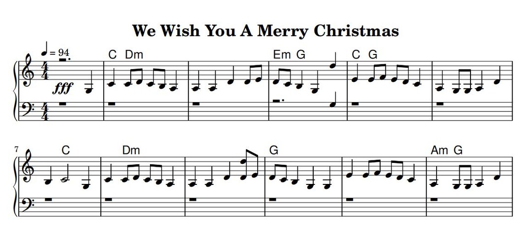 We Wish You A Merry Christmas Sheet Music - Easy Piano (digital ...