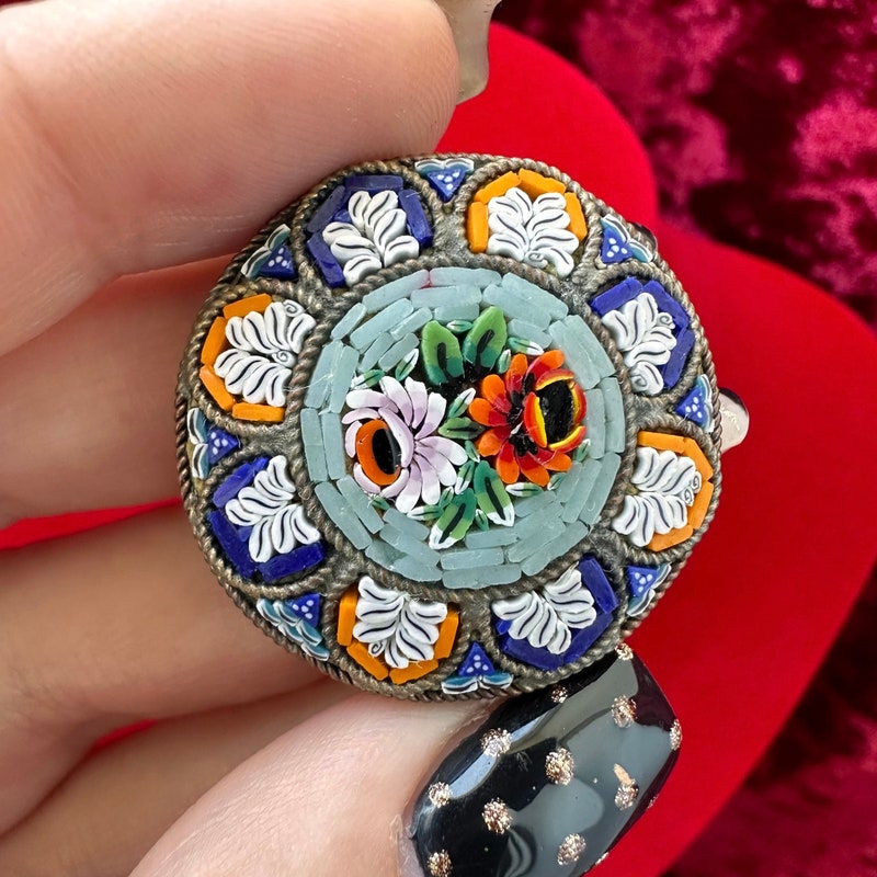 Micro Mosaic Brooch - Etsy