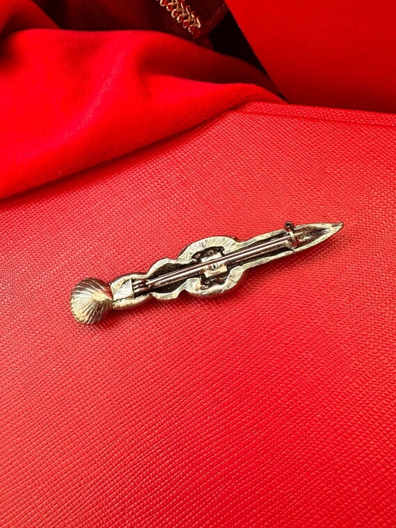 vintage Scottish dirk dagger kilt pin brooch pewter C… - Gem