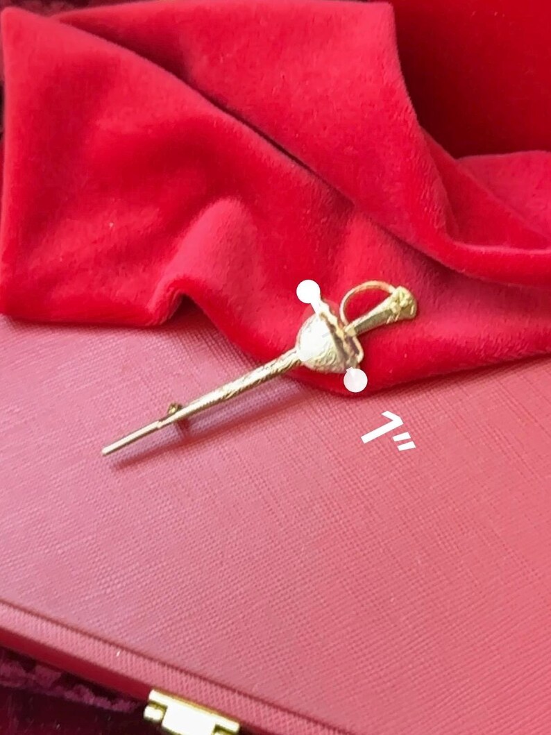 Vintage Damascene Sword Dagger Brooch, Hat Pin, Bar Pin Gold Tone - Etsy
