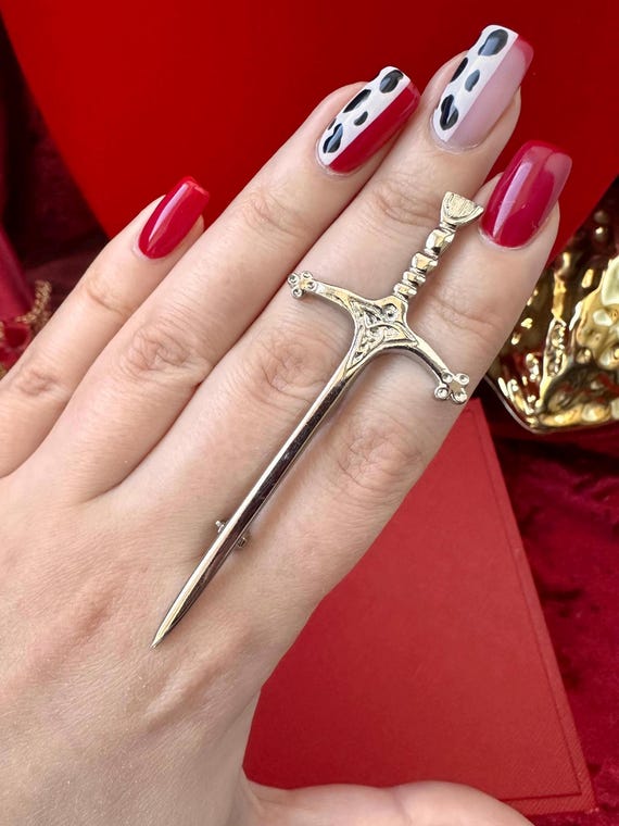 vintage Scottish sword dagger kilt pin, collectible s… - Gem