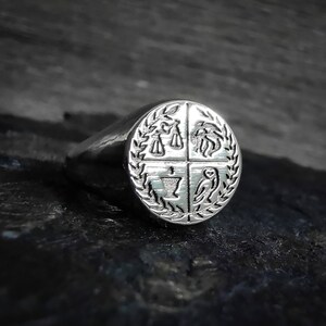 Cardinal - Four Stoic Virtues Ring - Etsy