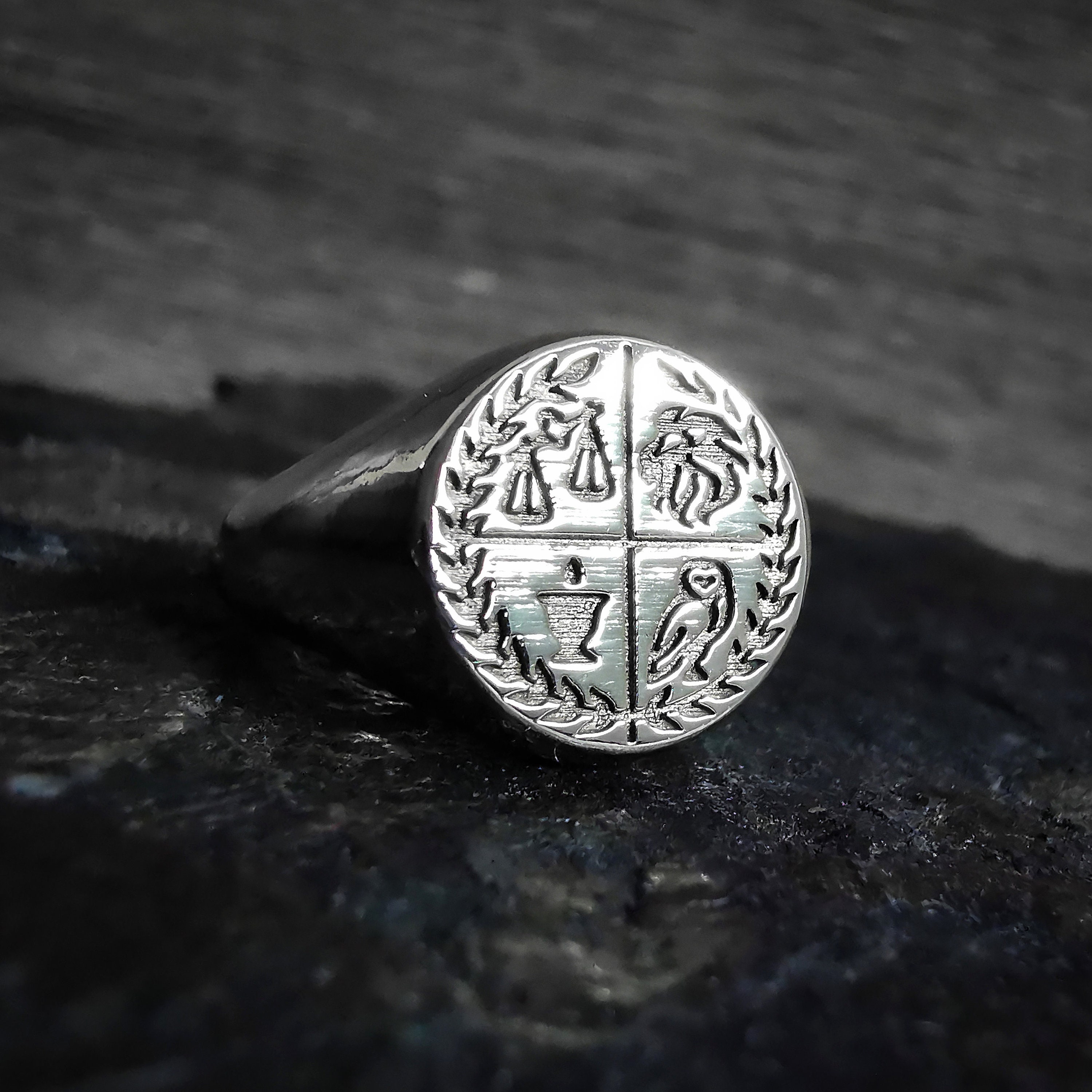 Cardinal - Four Stoic Virtues Ring - Etsy