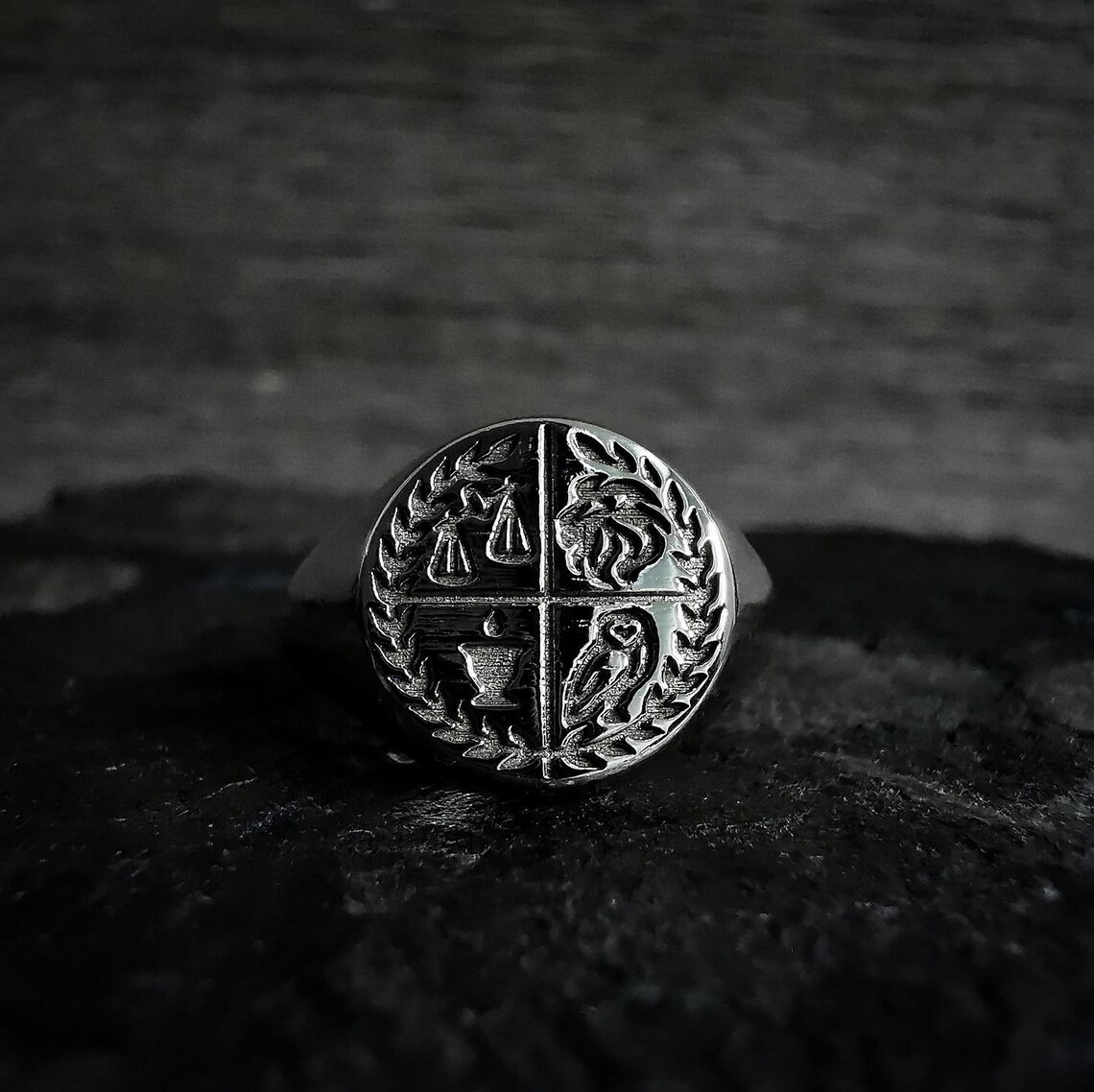 Cardinal - Four Stoic Virtues Ring - Etsy