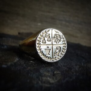 Cardinal - Four Stoic Virtues Ring - Etsy