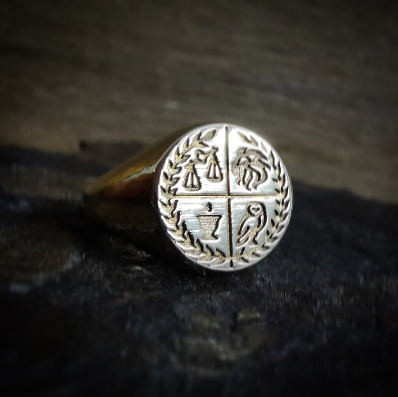 Cardinal - Four Stoic Virtues Ring - Etsy