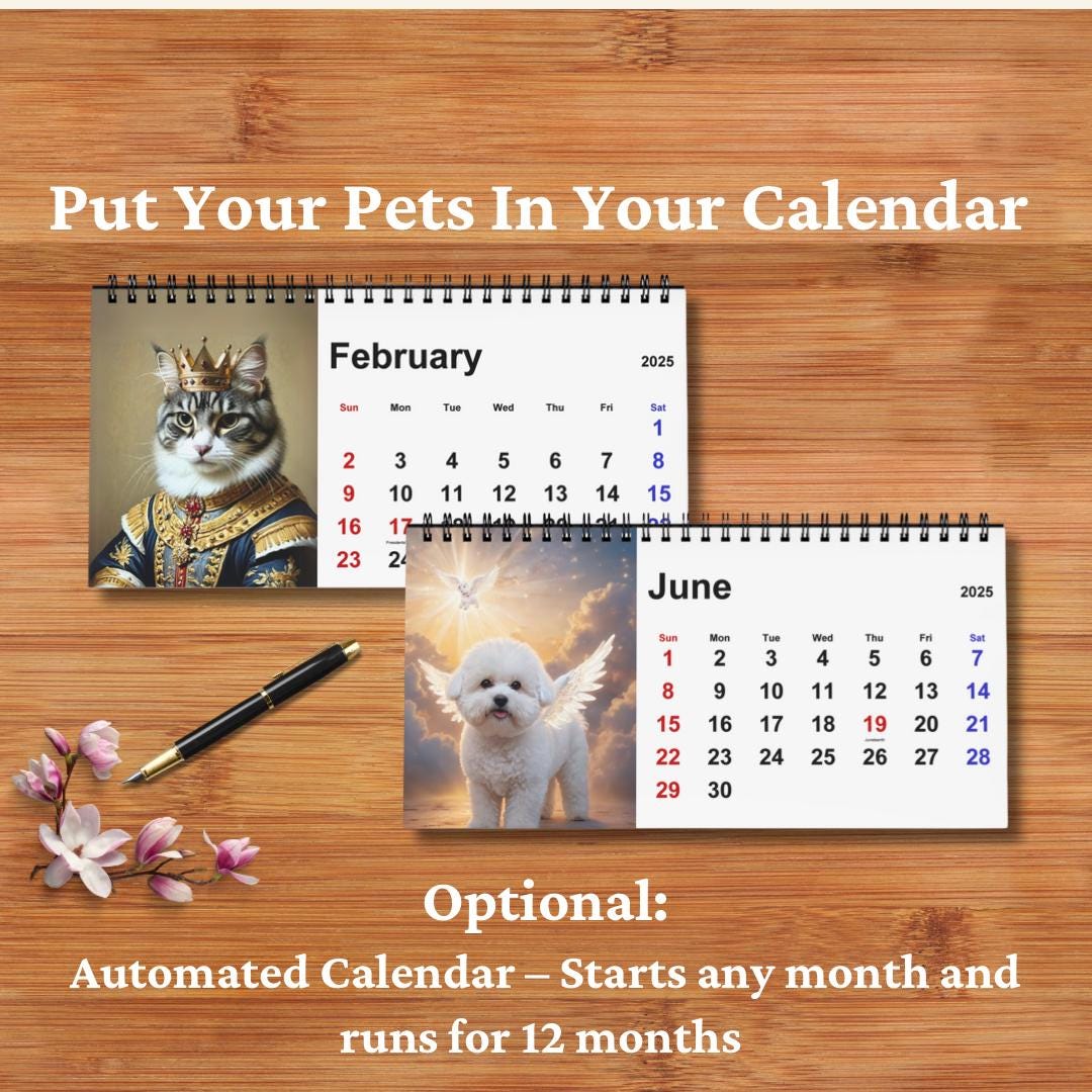 Personalized Pet Calendar - Ai-generated Photos, Custom Themes for All ...