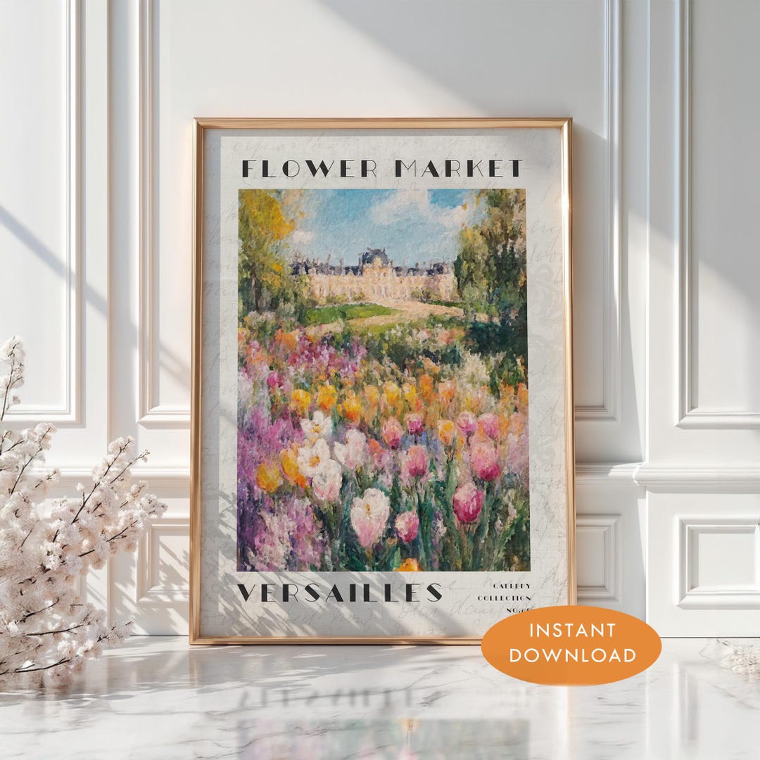 Versailles Flower Market Print, French Garden Scene (digital Download ...