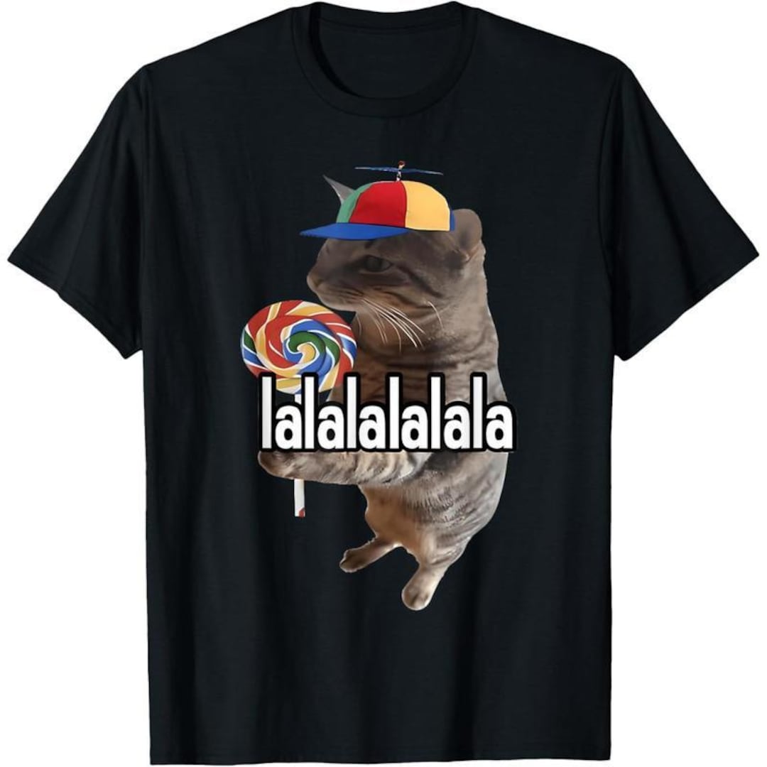 Silly Cat With Lollipop Meme T-shirt, Funny Silly Cats Brainrot Hoodie ...
