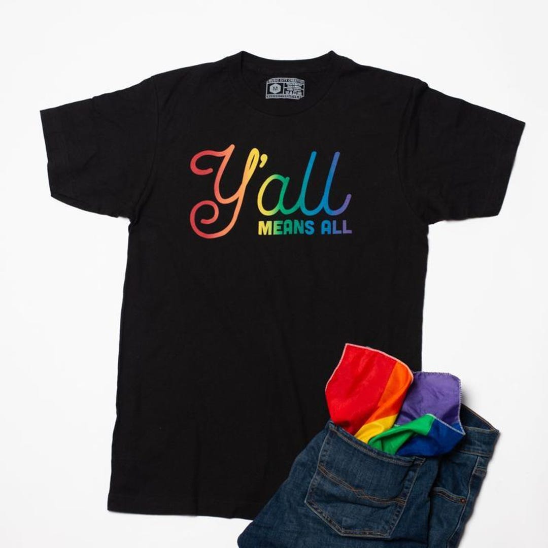 Yall Means All T-shirt, the Gay Pride Hoodie, Lgbt Support Lesbian ...