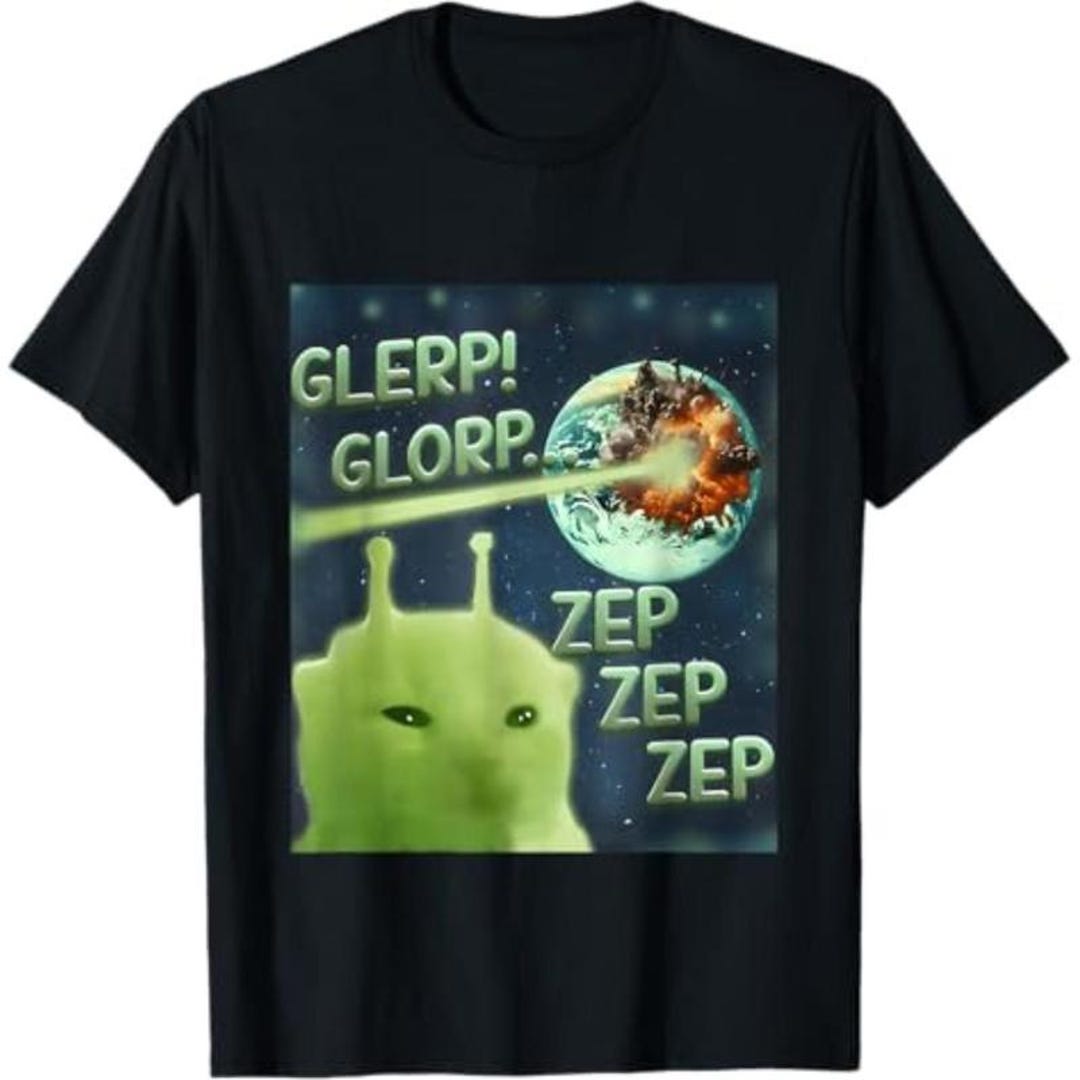 Glorp Glerp Goofy Alien Cat Meme T-shirt, Funny Dank Meme Hoodie ...