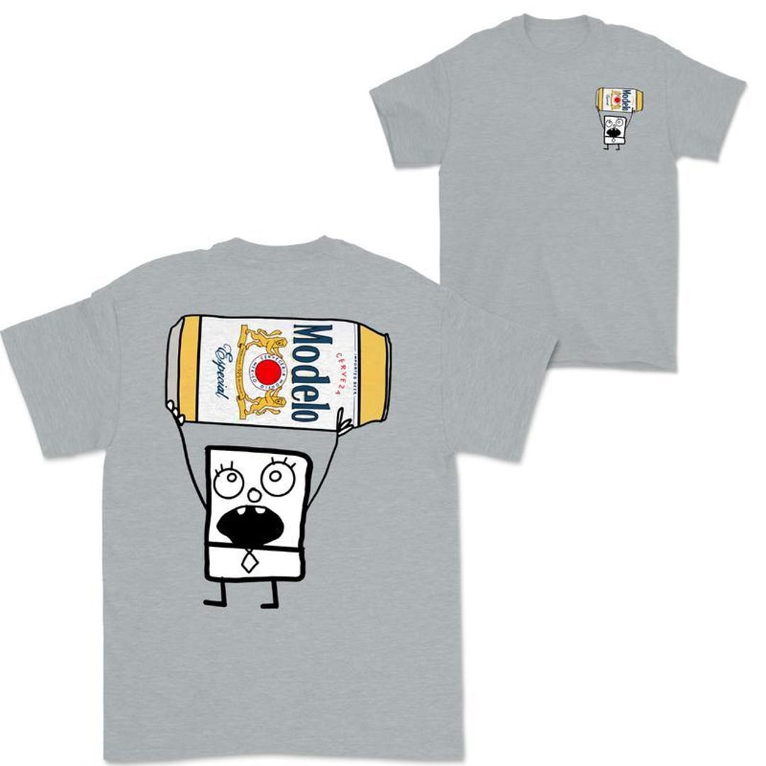 Doodlebob Modelo Beer Double-sided T-shirt, Funny Drinking Summer ...