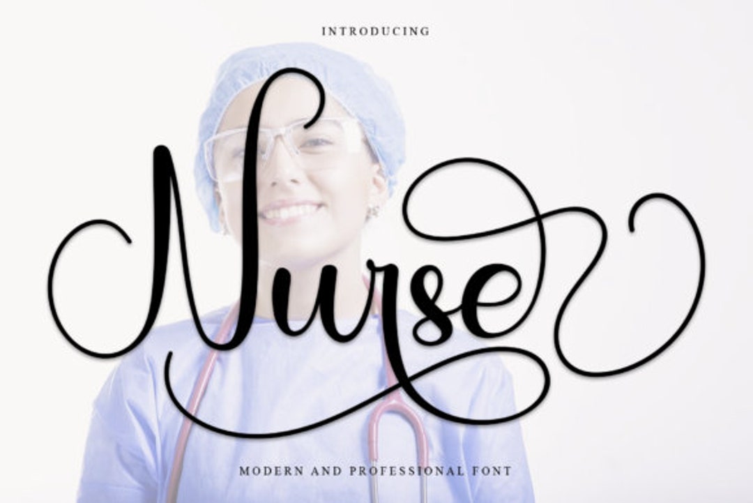 Nurse Font, Display Script Font, Handwritten Font, Personal Halloween ...