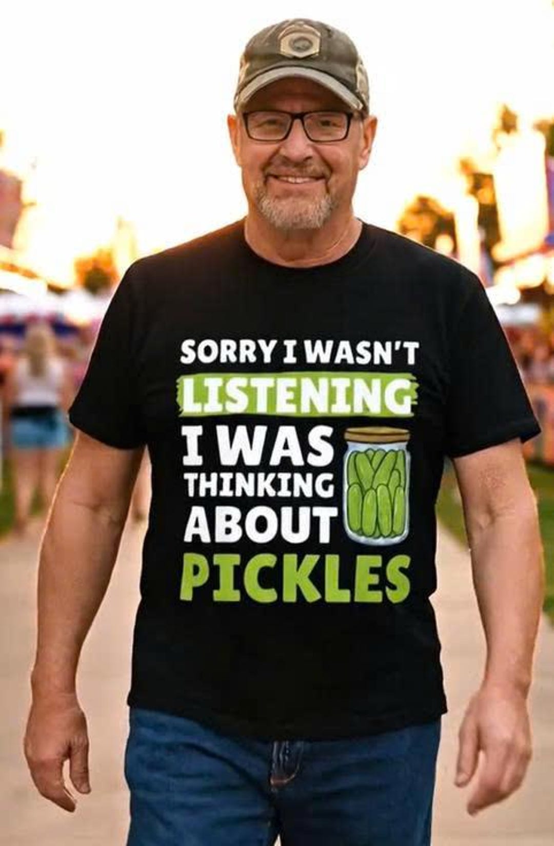 Sorry I Wasn't Listening I Was Thinking About Pickles Sweatshirt, Funny ...