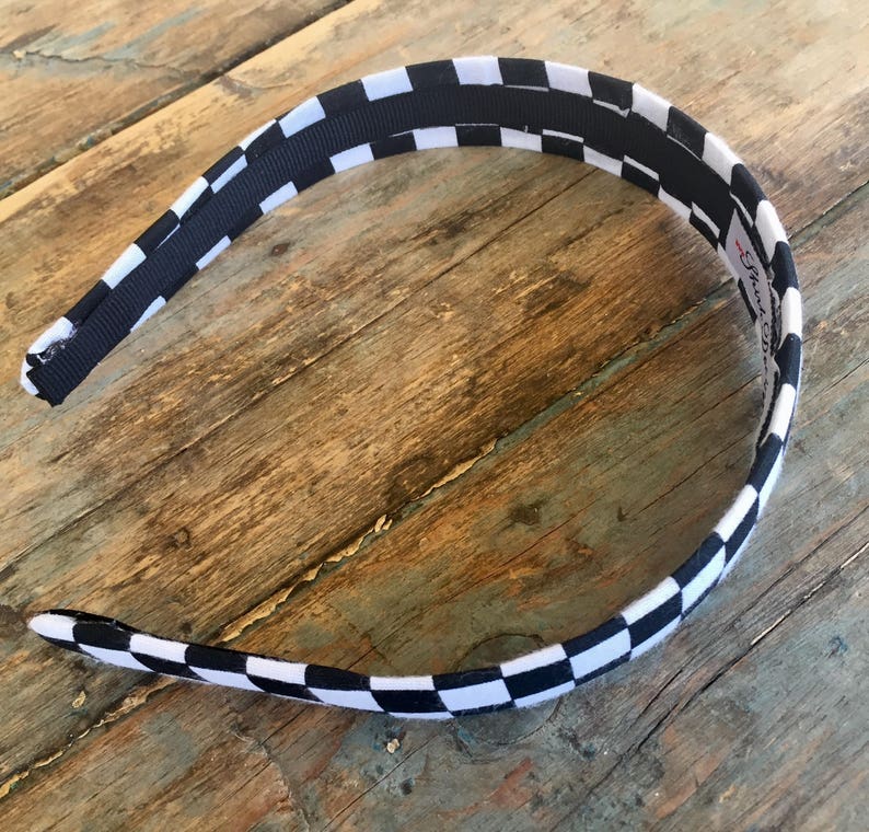 Checker Board Headband Teen Hairband Emo Checkerboard | Etsy