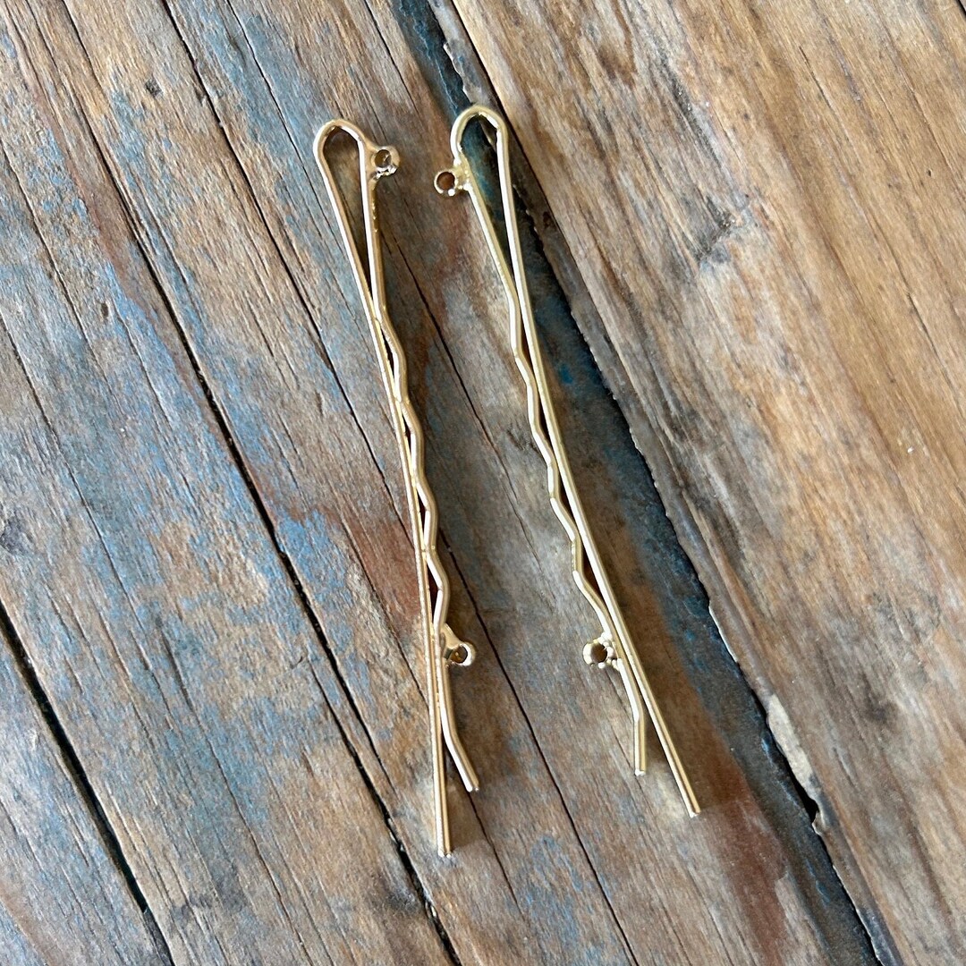 Gold Bobby Pin Blanks: 2-loop DIY Hair Accessories (10 Quantity) - Etsy