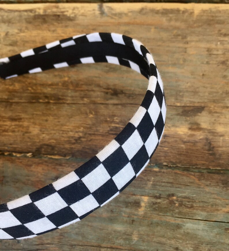 Checker Board Headband Teen Hairband Emo Checkerboard | Etsy