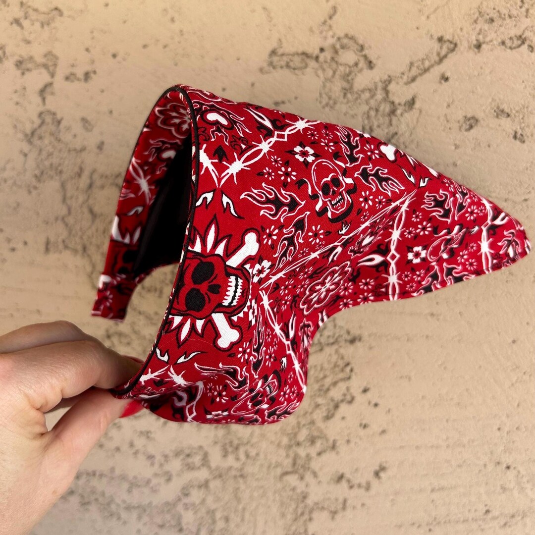Skull Barbed Wire Bandana Triangle Head Scarf Headband, Biker Head ...