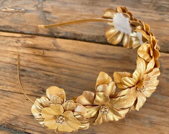 Gold Flower Crown | Etsy