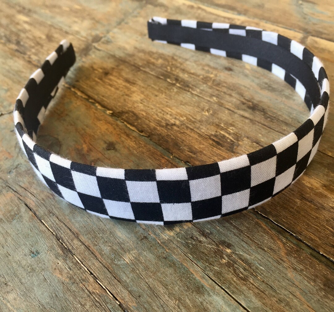 Checker Board Headband, Teen Hairband, Emo Checkerboard, Women’s ...