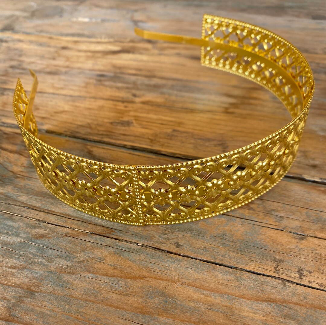 Gold Ornate Crown Headband Blank Victorian Crown Blank DIY - Etsy